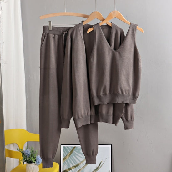 3 Piece Knit Tracksuit - Multiple Colors – Body X Forever Stush